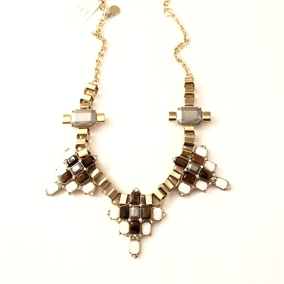 Lee Angel | Jewelry | Lee By Lee Angel Baguette Crystal Link Necklace ...